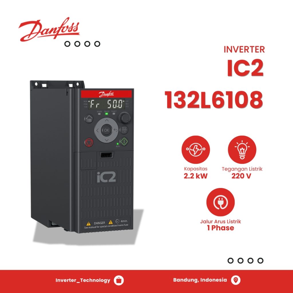 DANFOSS 2,2 KW 1 PHASE 220V INVERTER IC2 132L6109 – Otomasiku